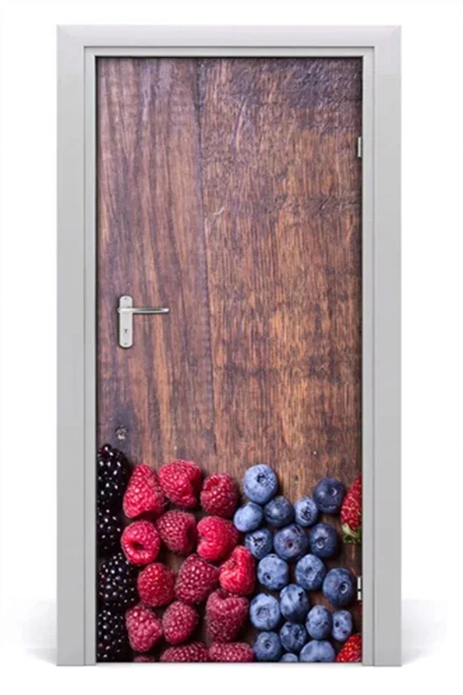 Colorful Fruit Door Wallpaper Sticker Lovely Cartoon Food Stickers Self ...