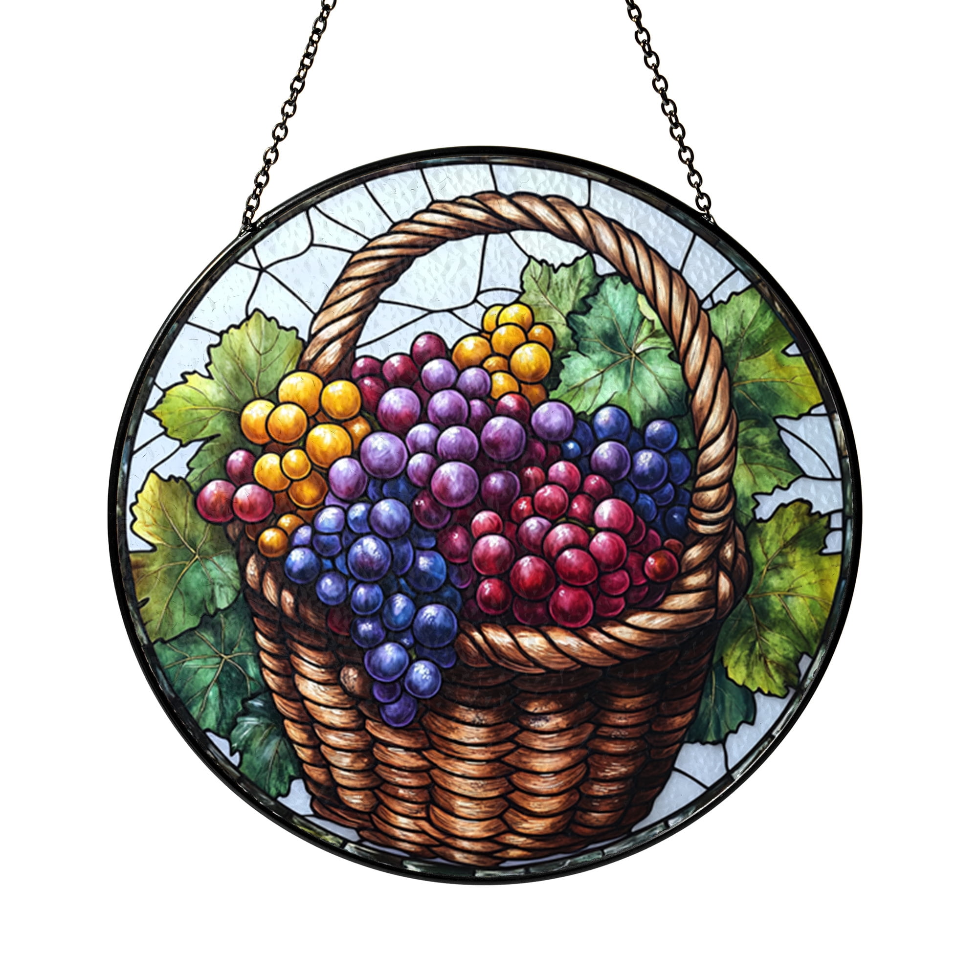 Colorful Fruit Faux Stained Glass Window Hanging - Walmart.com