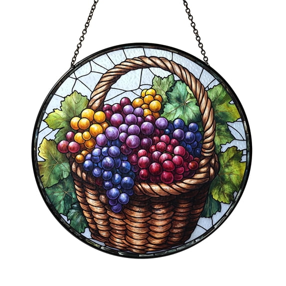 Colorful Fruit Faux Stained Glass Window Hanging - Walmart.com
