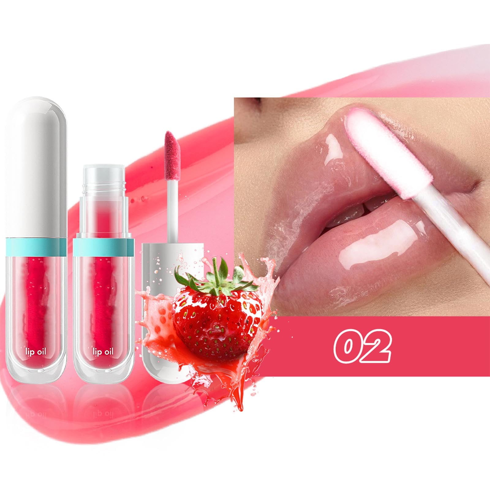 Colorful Fruit Flavored Lip Oil,Lip Enhancer,Hydrating Lip Mask,Moisturizing Long-lasting for ...