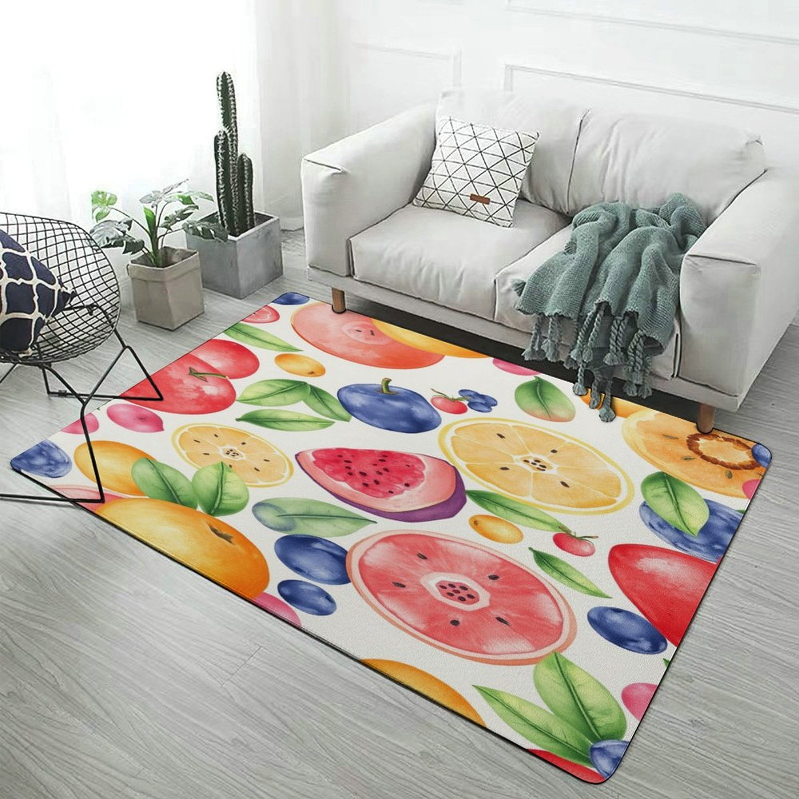 Colorful Fruit Pattern Carpets for Living Room Luxury Rations Sofa ...