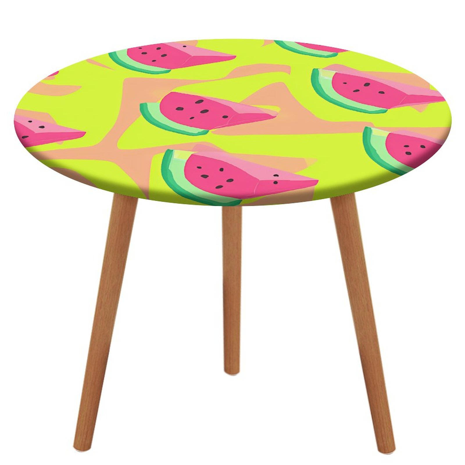 Colorful Fruit Pattern Pattern Round Tablecloth Waterproof Elastic ...