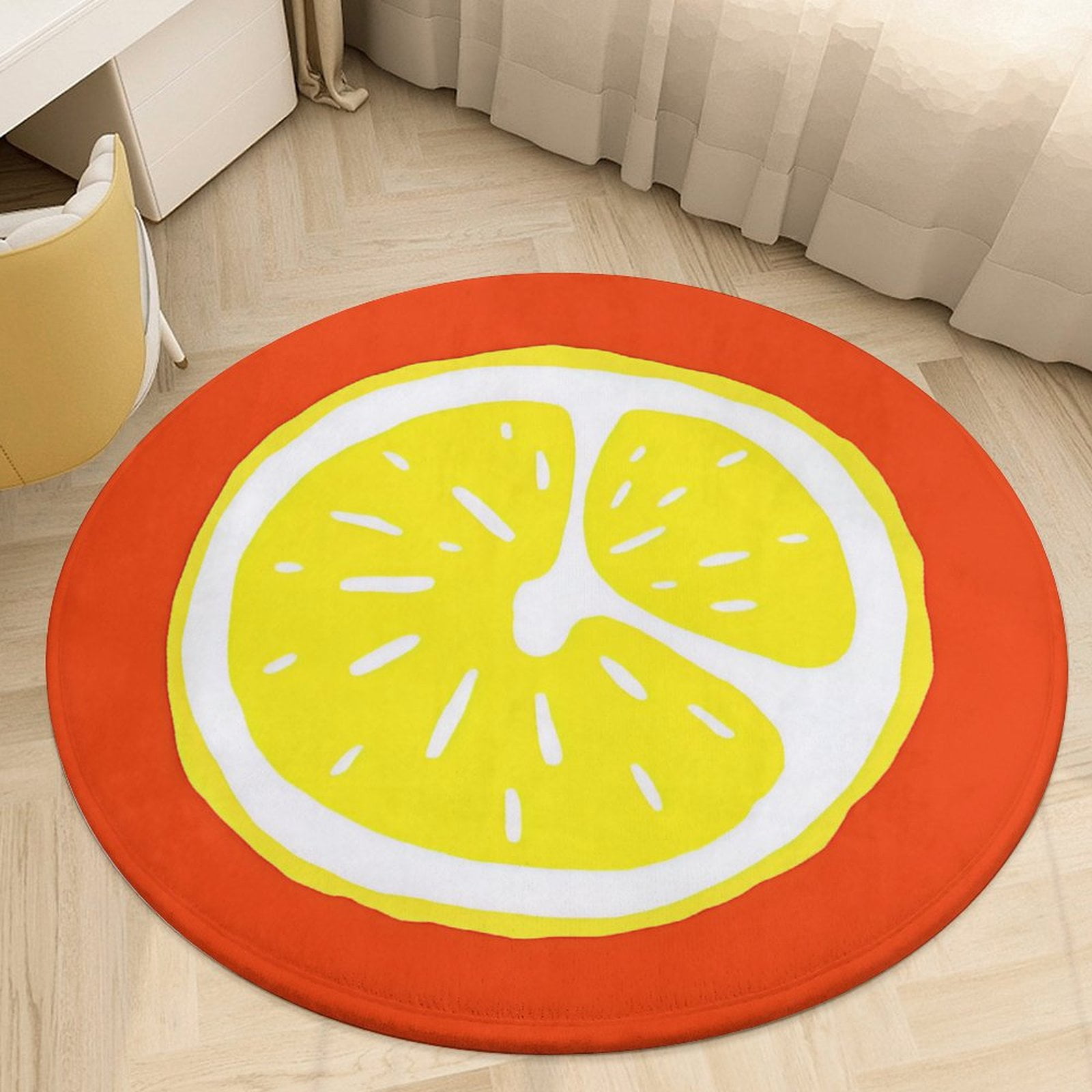 Colorful Fruit Pattern Round Area Rugs for Bedroom Living Room, 5FT ...