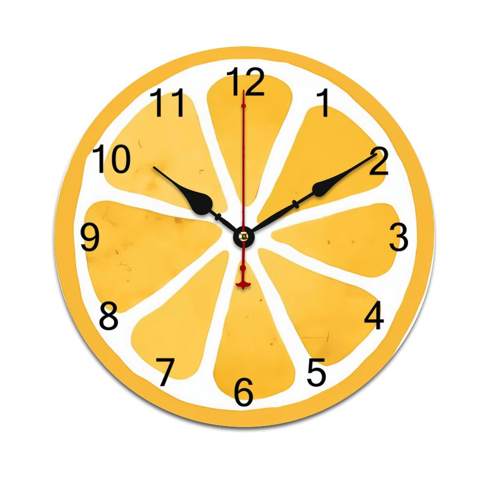 Colorful Fruit Pattern Word Saying Big Wall Clock Home Decor Art Watch ...