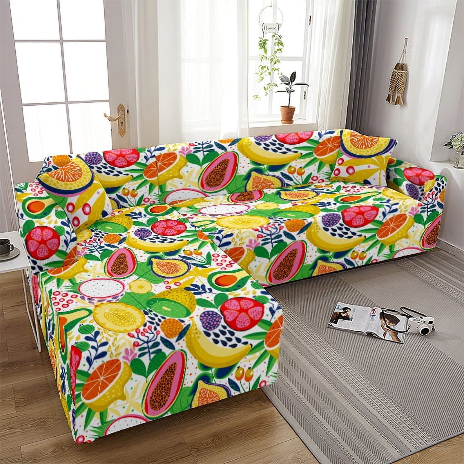Colorful Fruit Sofa Covers Watermelon Corner Sofas Cover Strawberry ...
