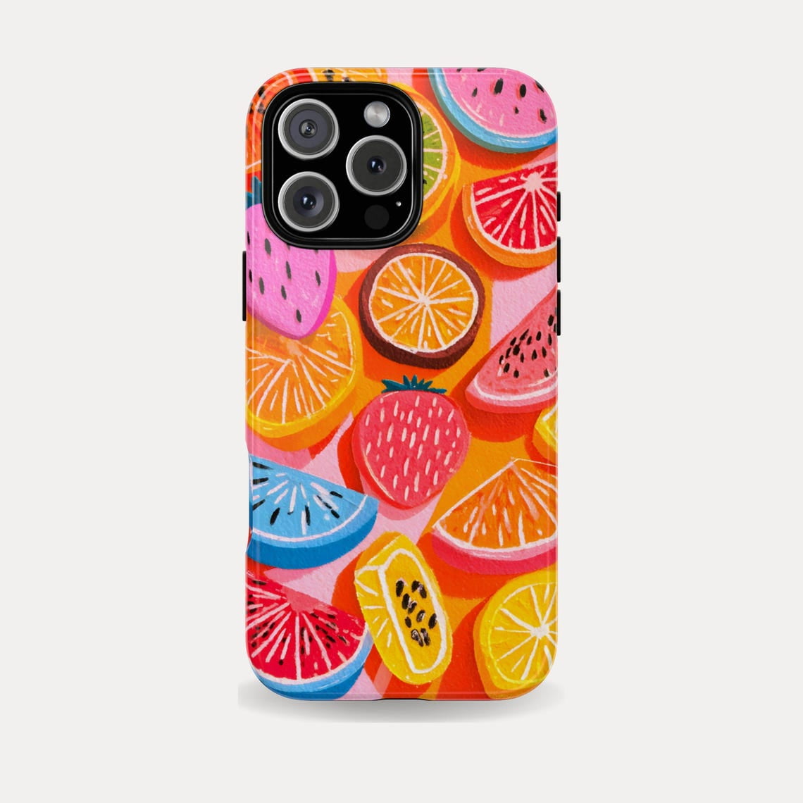 Colorful Fruits Fresh Summer Vibes Pattern Design for iPhone 17 16 15 ...