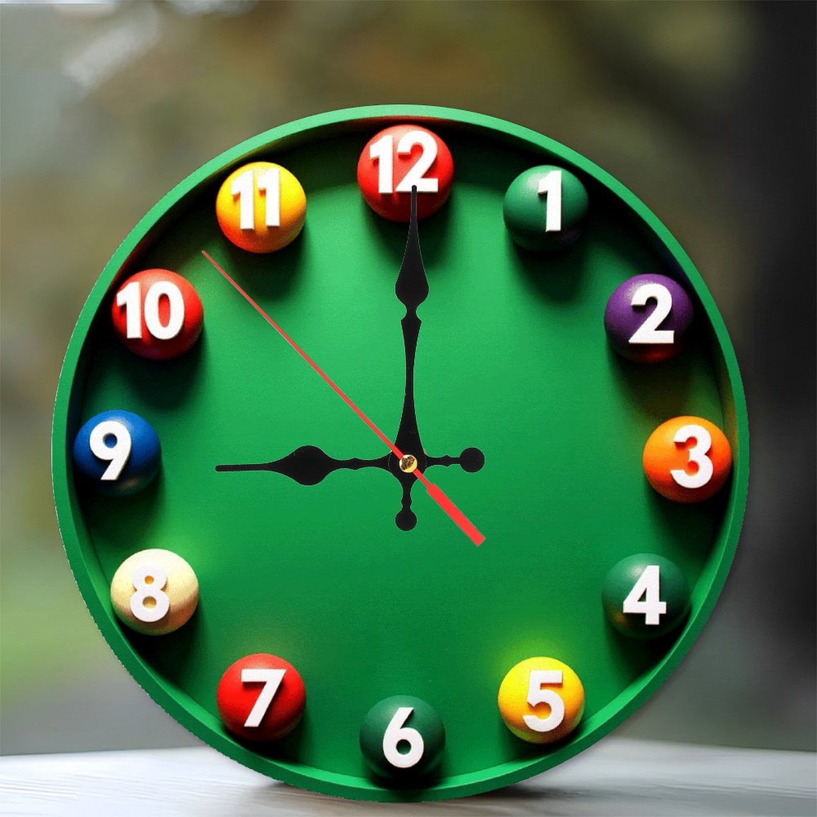 Colorful Fun Billiard Balls Set for Adults Gaming 10-Inch Silent Wooden ...