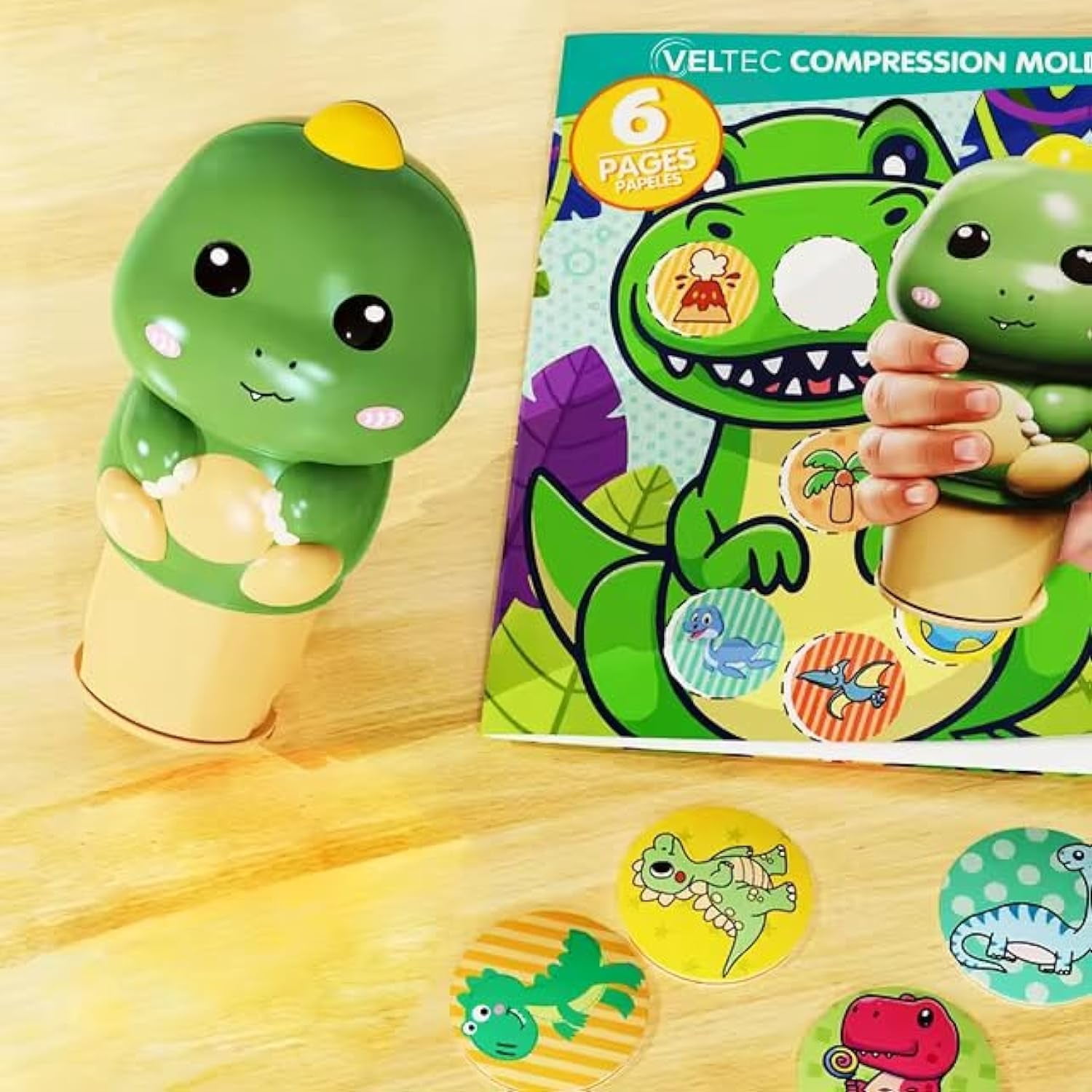 Colorful Fun Stickers Stamper, Activity Pad, 100 Stickers and Stamper ...