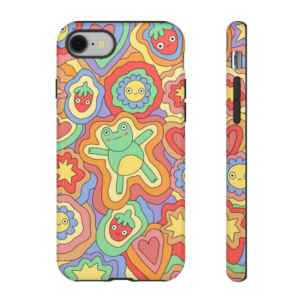 Colorful Funky Phone Case Compatible with iPhone 11 12 13 14 15 16 17 ...