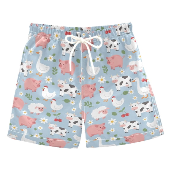 Cartoon Hot Dog Pattern Swim Trunks Quick Dry Beach Pool Board Shorts ...