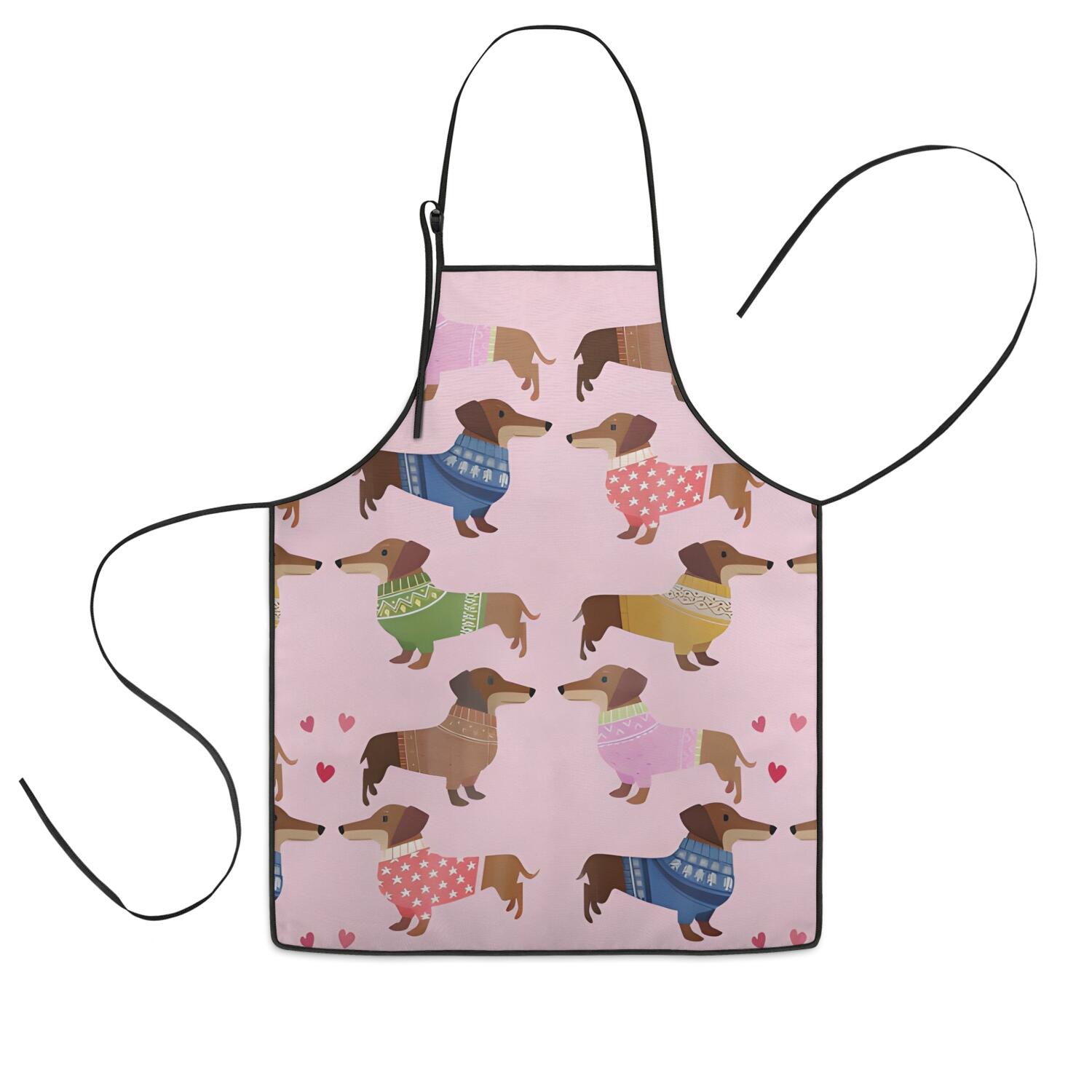 Colorful Funny Dachshund Kids Aprons for Girls and Boys,Adjustable Neck ...