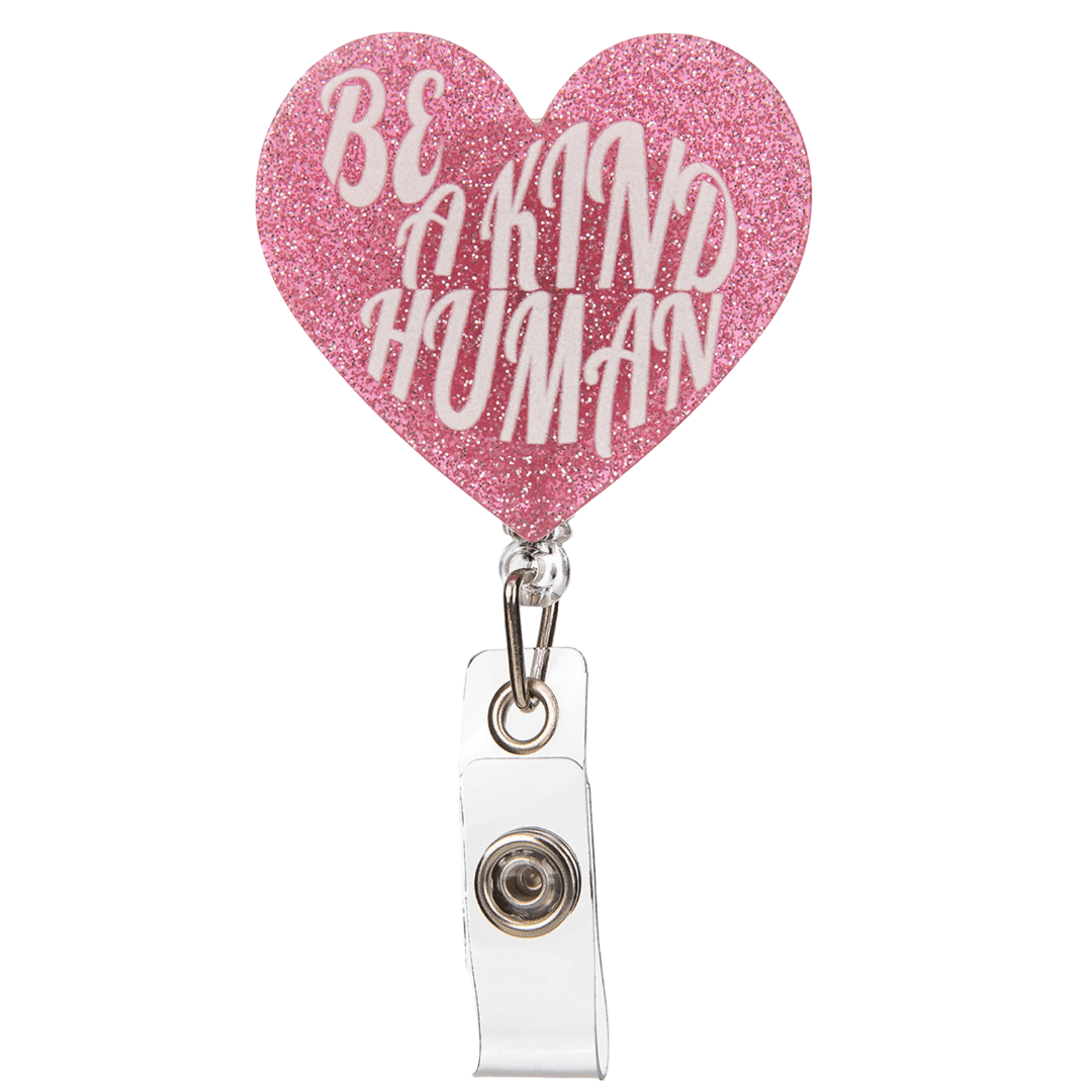 Colorful Funny Fun ID Card Buckle Glitter Retractable Acrylic Name Tag ...