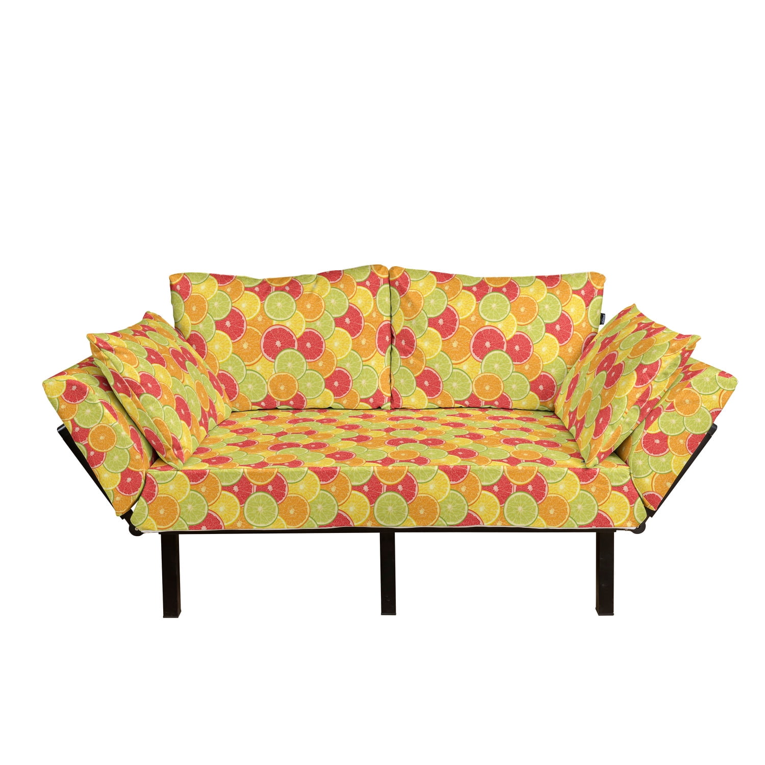 Colorful Futon Couch, Fresh Ripe Citrus Fruits Orange Grapefruit and ...