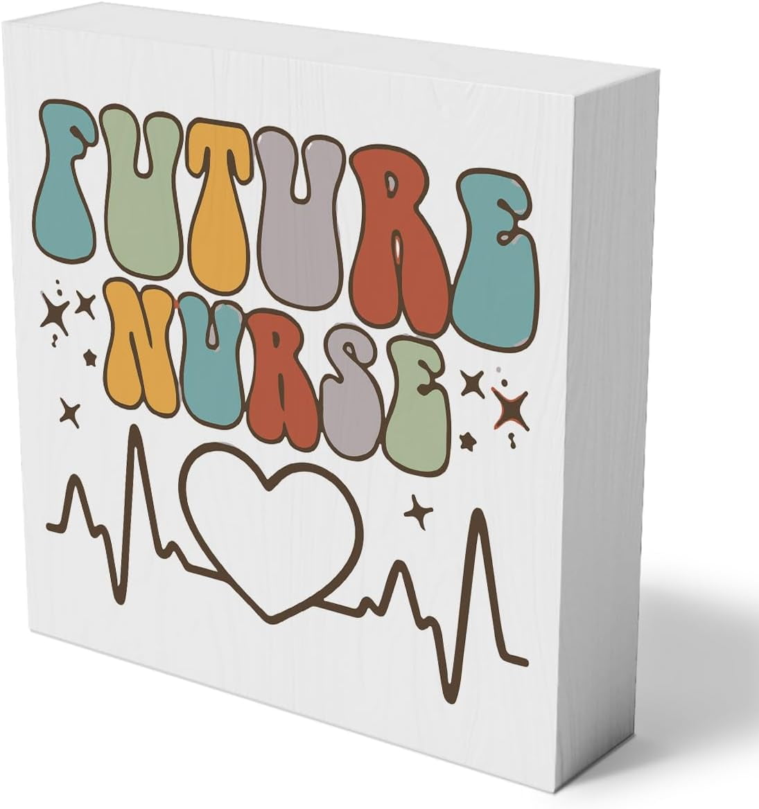 Colorful Future Nurse Wooden Box Sign Home Office Wall Decor 5x5 inch ...