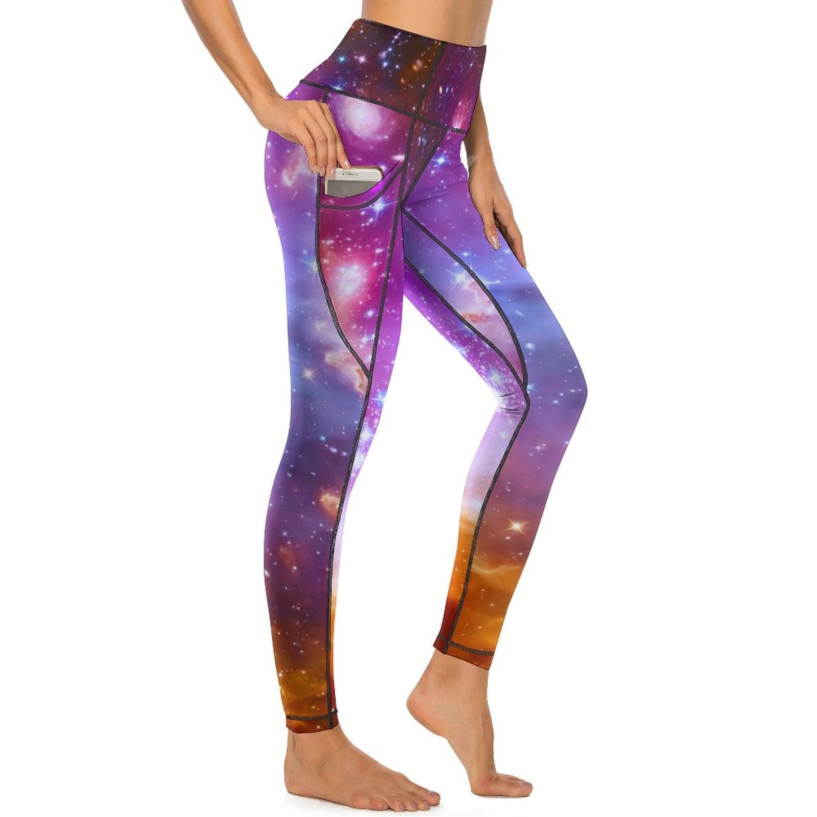 Colorful Galaxy Leggings Sexy Flaming Star Nebula Push Up Yoga Pants ...