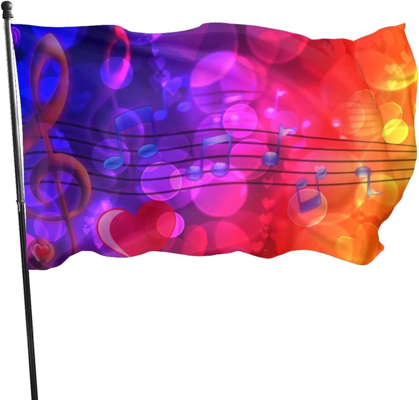 Colorful Galaxy Music Note Flag Holiday Banner Garden Yard House Flags ...