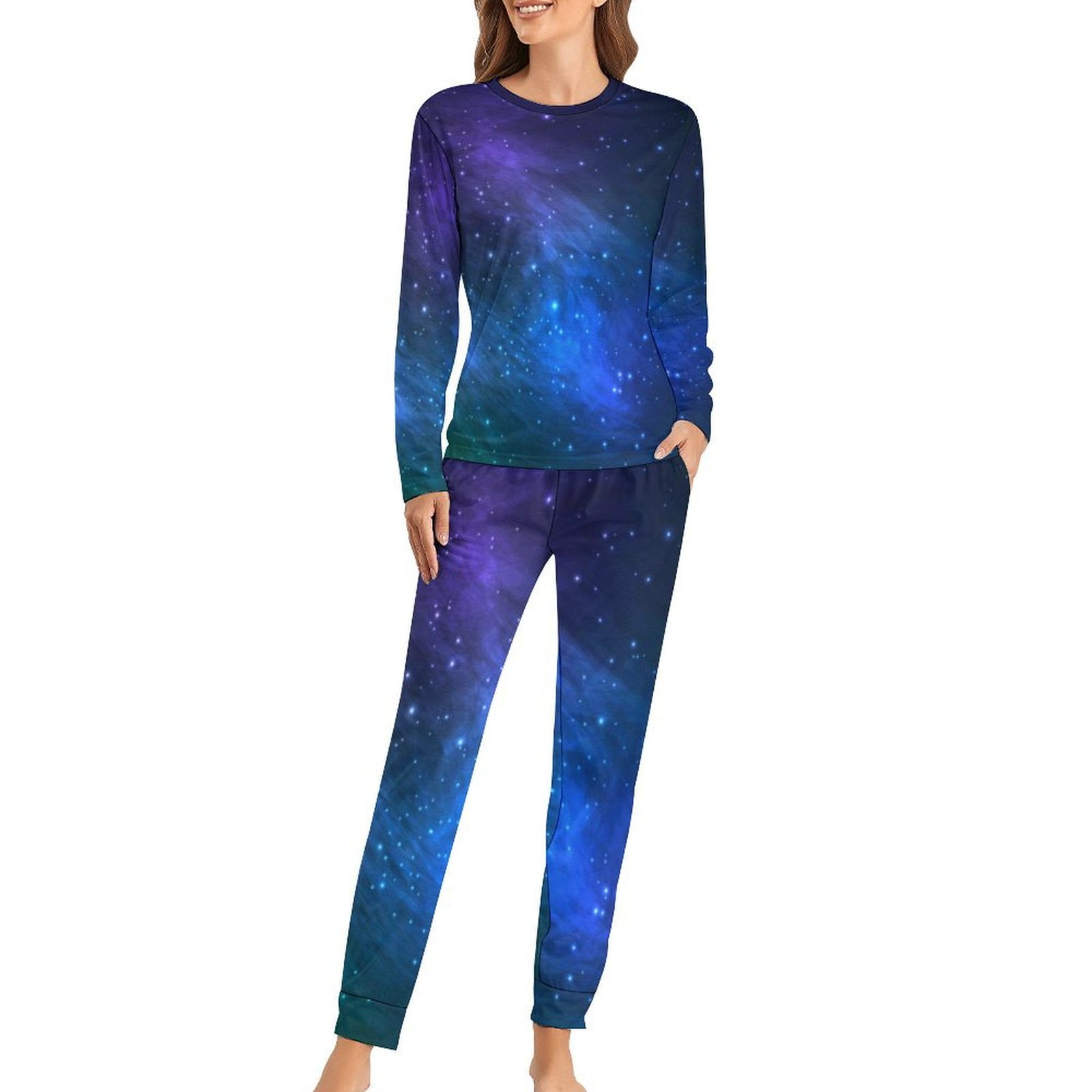 Colorful Galaxy Pajamas Stars and Nebula Fashion Pajama Sets Woman 2 ...