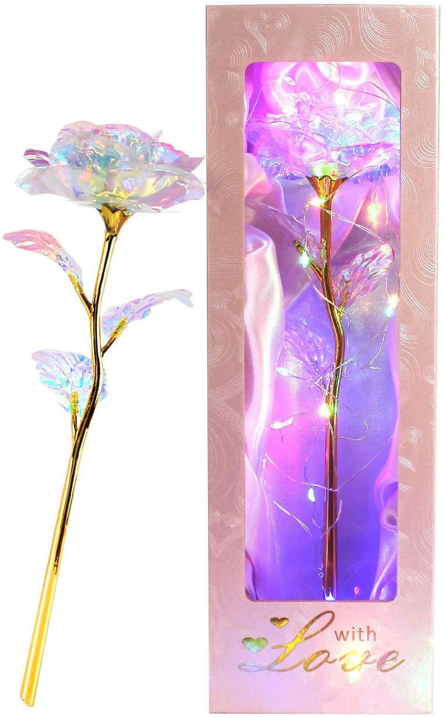 Colorful Galaxy Rose, Gift for Women, Birthday Gifts for Her, Gold Rose ...