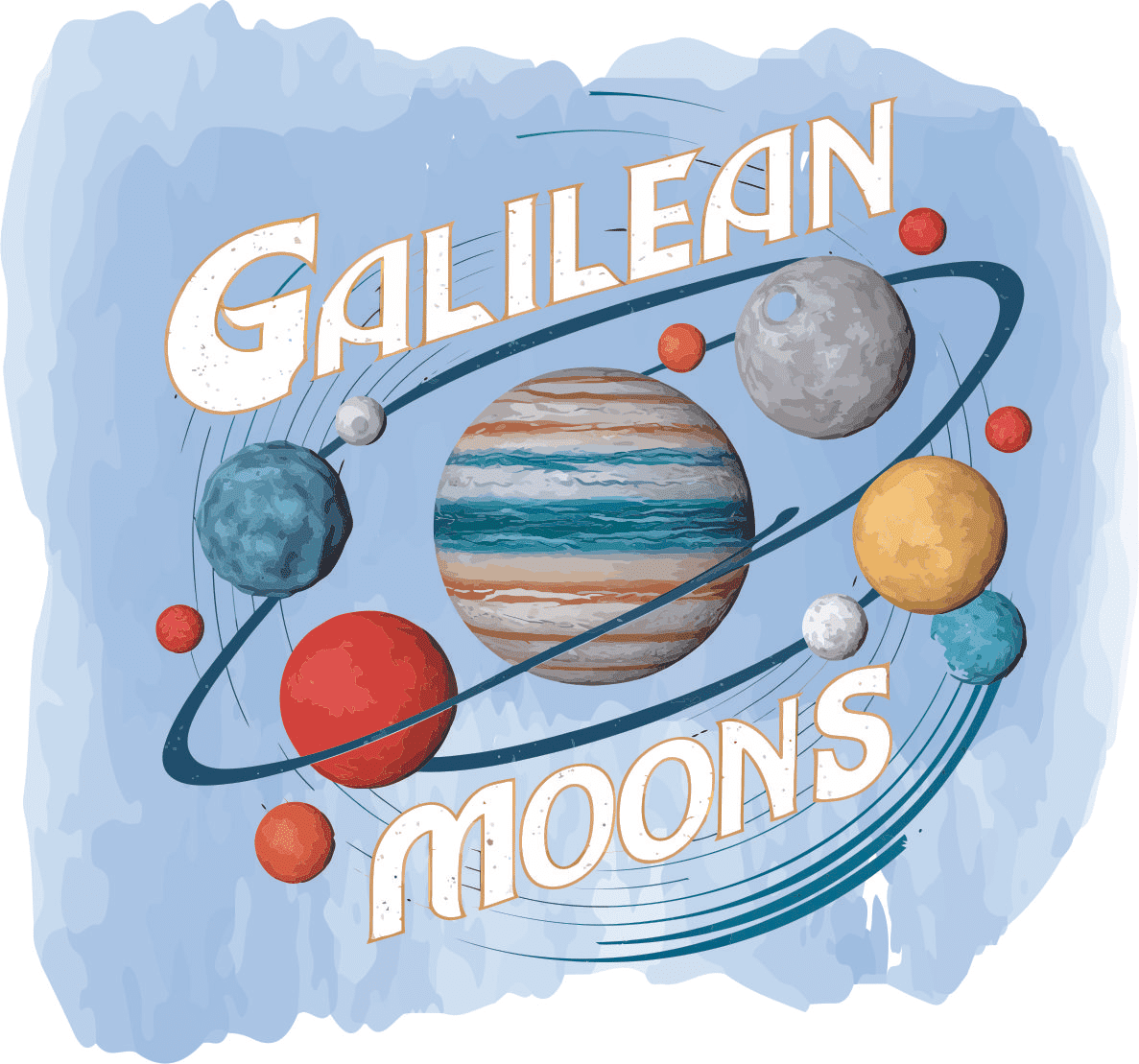Colorful Galilean Moons Universe Planet Science Galaxy Outer Space ...