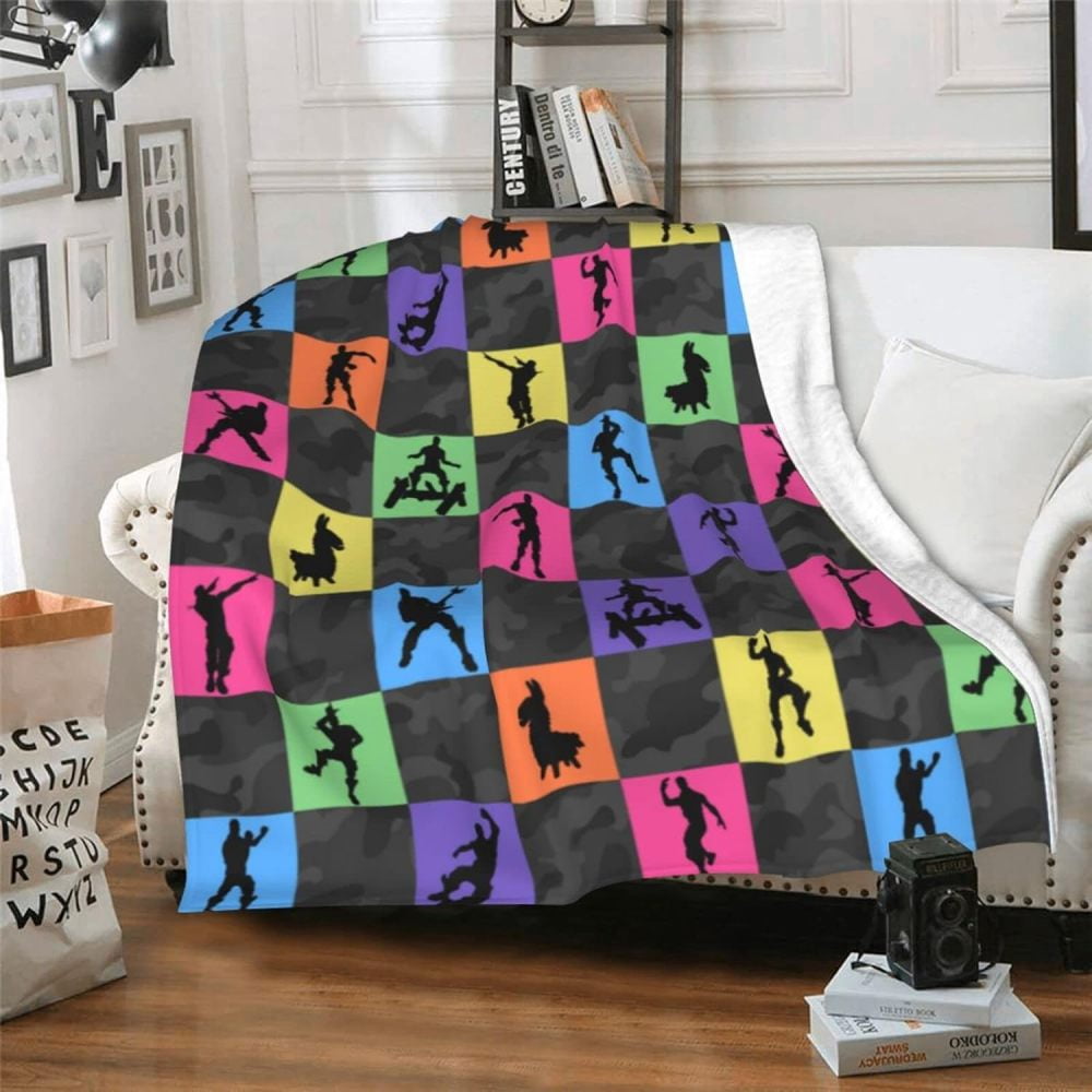 Colorful Game Blanket Soft Fleece Throw - Ideal Gamer Gift for Kids ...