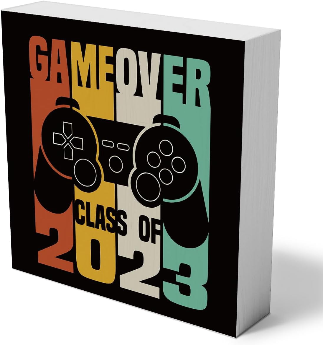 Colorful Game Over Class of 2023 Wooden Box Sign Home School Wall Decor ...