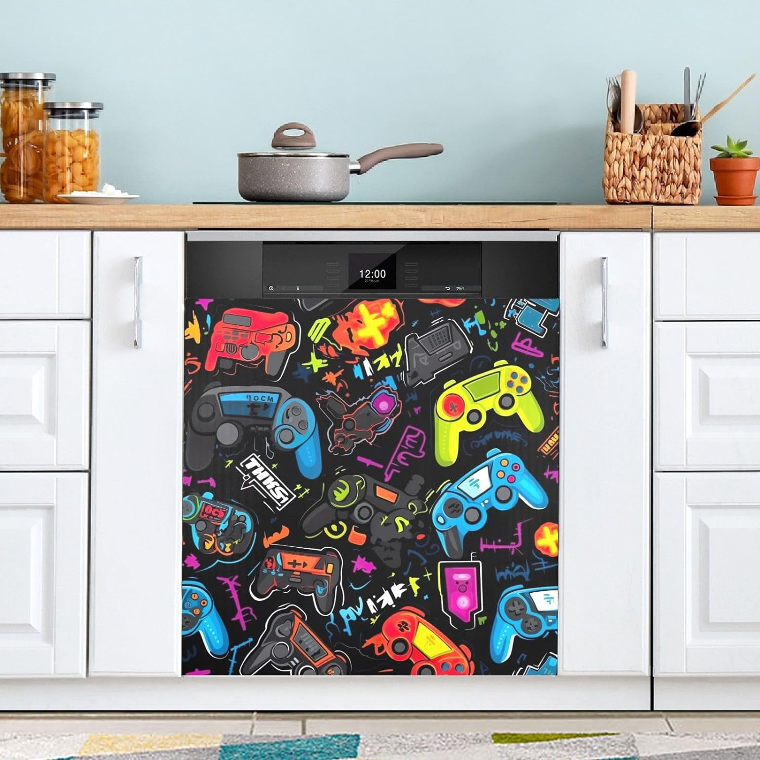 Colorful Gamepad Dishwasher Magnet Cover, Kitchen Dish Washer Door ...
