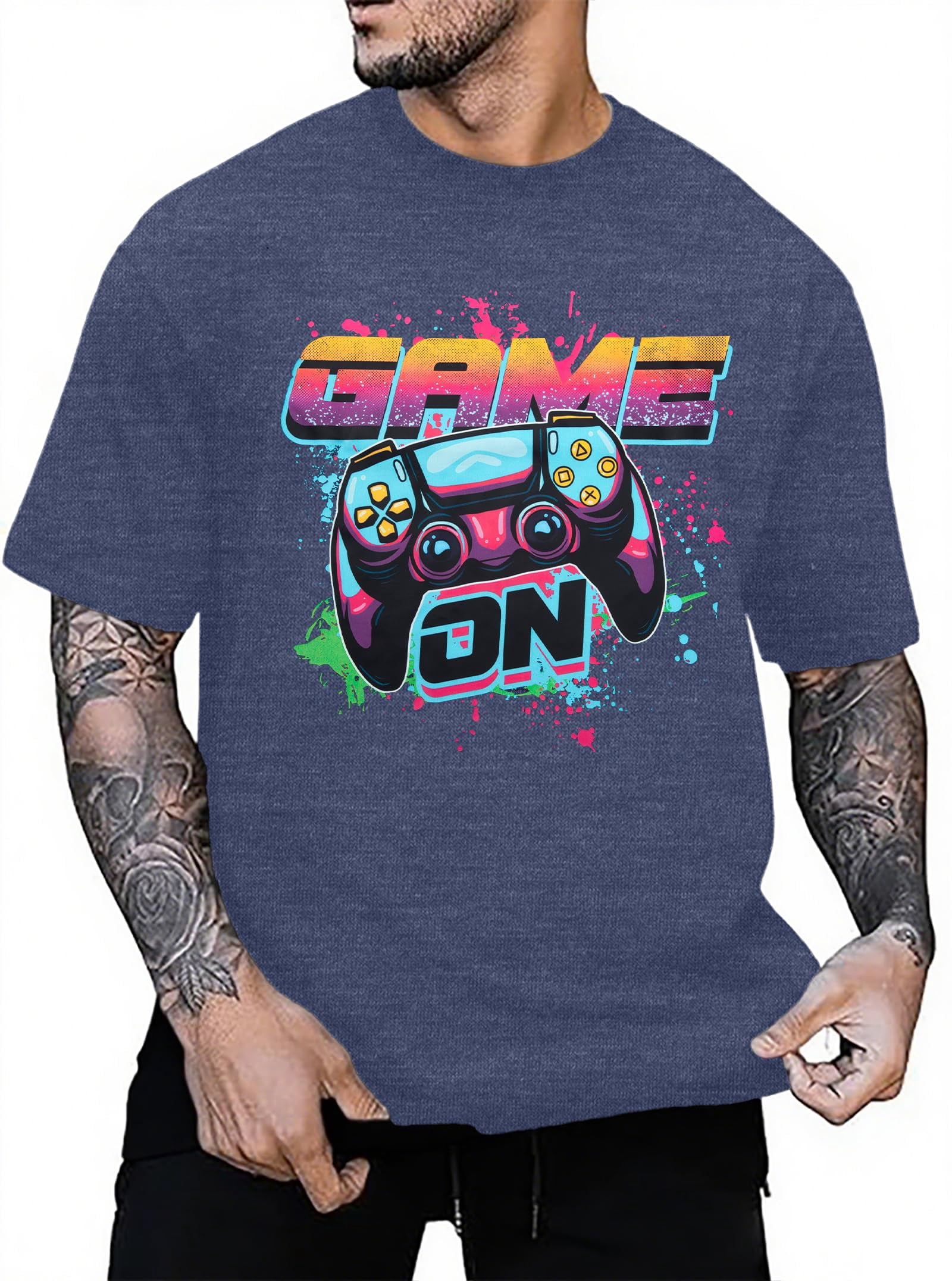 Colorful Gamer Controller Graphic T-Shirt for Video Game Enthusiasts ...