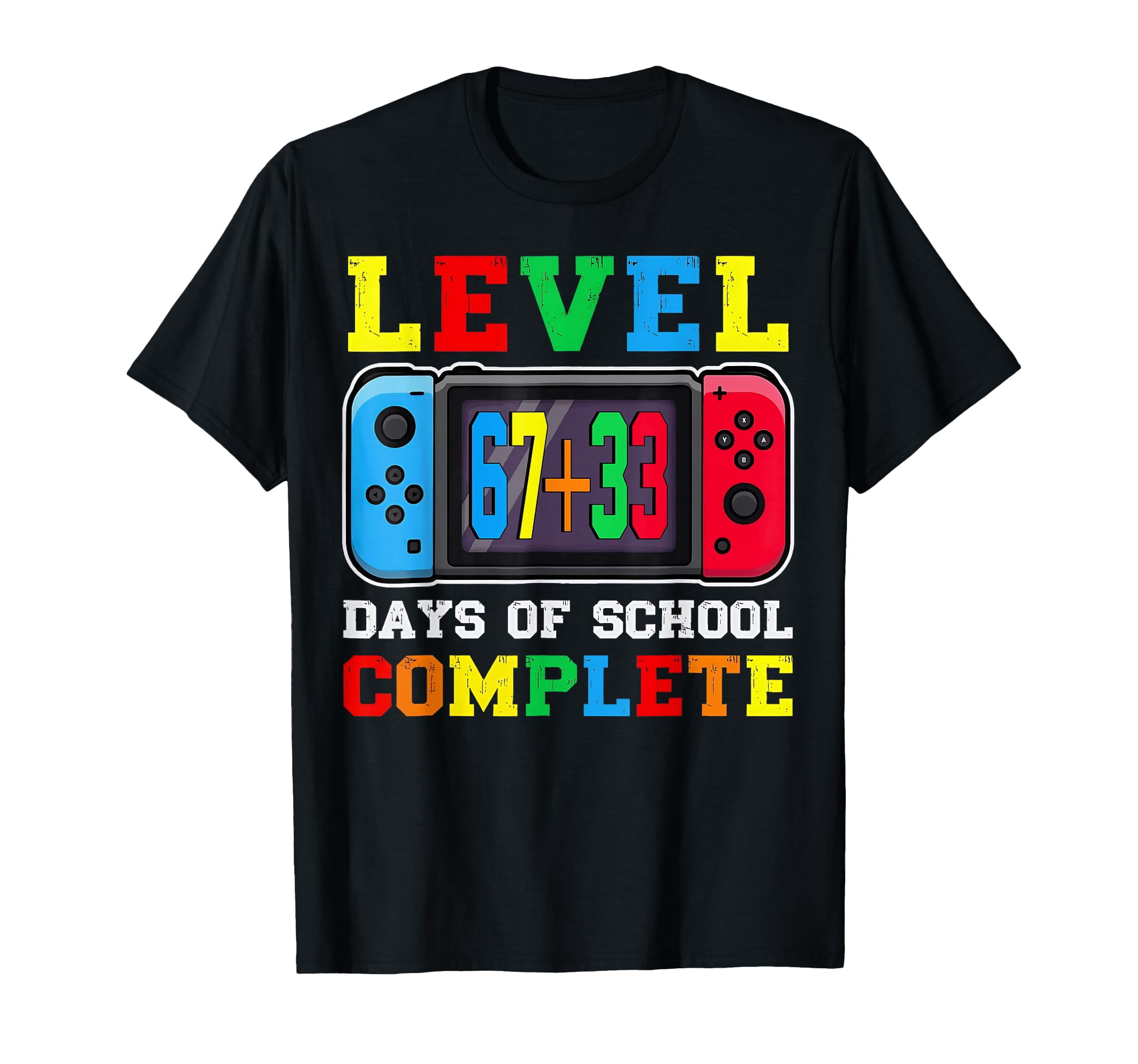 Colorful Gaming Console Graphic T-Shirt for Celebrating 100 Days of ...
