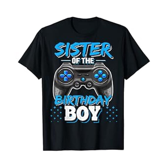 Colorful Gaming Controller T-Shirt for Sister of the Birthday - Perfect ...