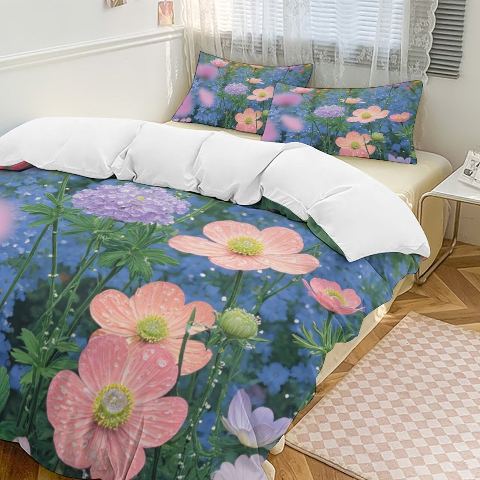 Colorful Garden Flowers 3D Duvet Cover Set Quilt Cover Theme of Kid Boy ...