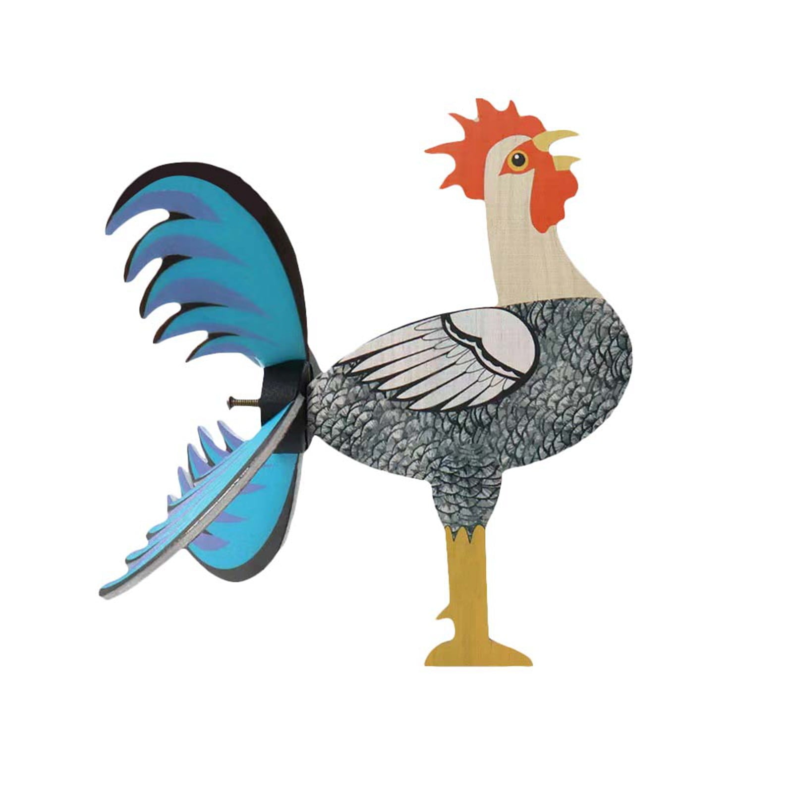 Colorful Garden Rooster and Farm Windmill - for Courtyard Decoration ...