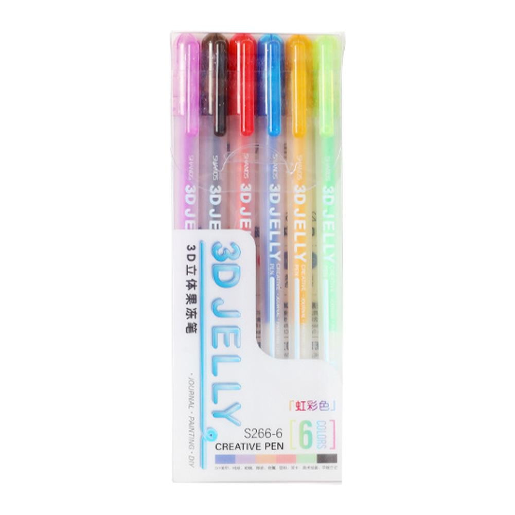 Colorful Gel Pen, 3D Jelly Colorful Pen, 12 colors pens, Graffiti ...