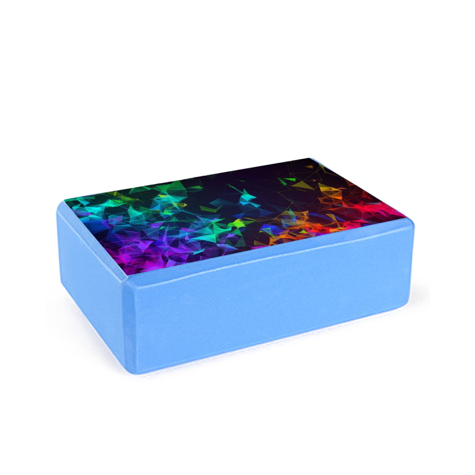 Colorful Geometri Yoga Block - Soft Non-Slip Surface with Beveled Edges ...