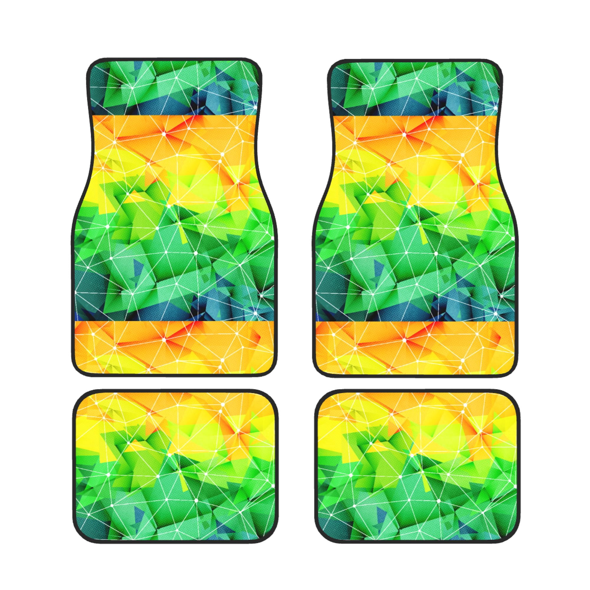 Colorful Geometric Background Universal Fit Carpet Floor Mats For Car ...