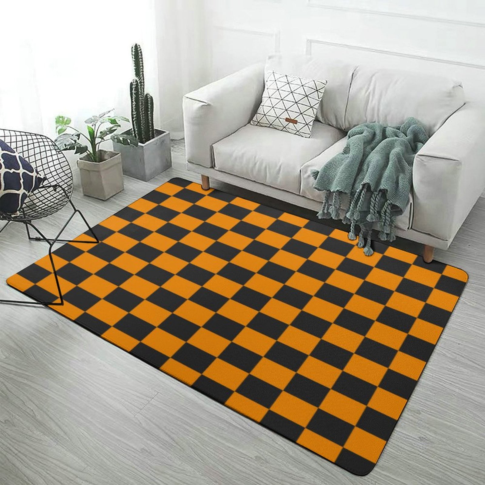 Colorful Geometric Checkered Carpet for Home Decoration Rugs for ...