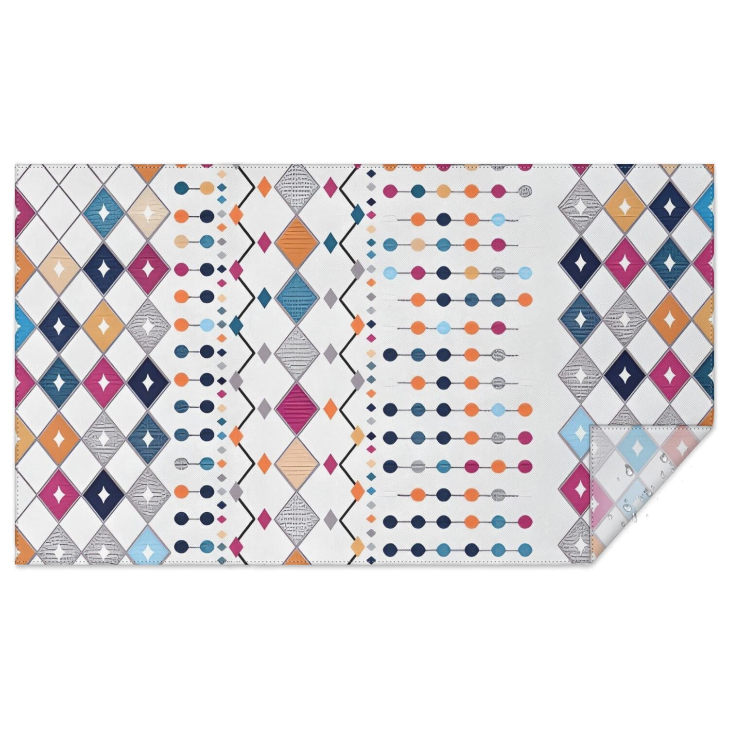 Colorful Geometric Diamond Pattern Rectangle Tablecloth 60"x102 ...