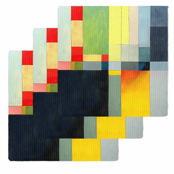 Colorful Geometric Kitchen Dish Towels for Drying Dishes Set of 3 ...