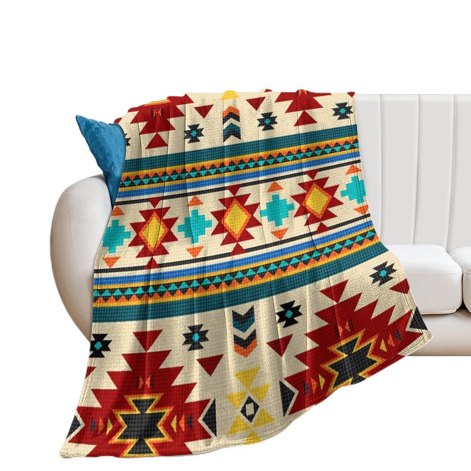 Colorful Geometric Lines Blanket Throw Blankets Warm Cozy Lightweight ...