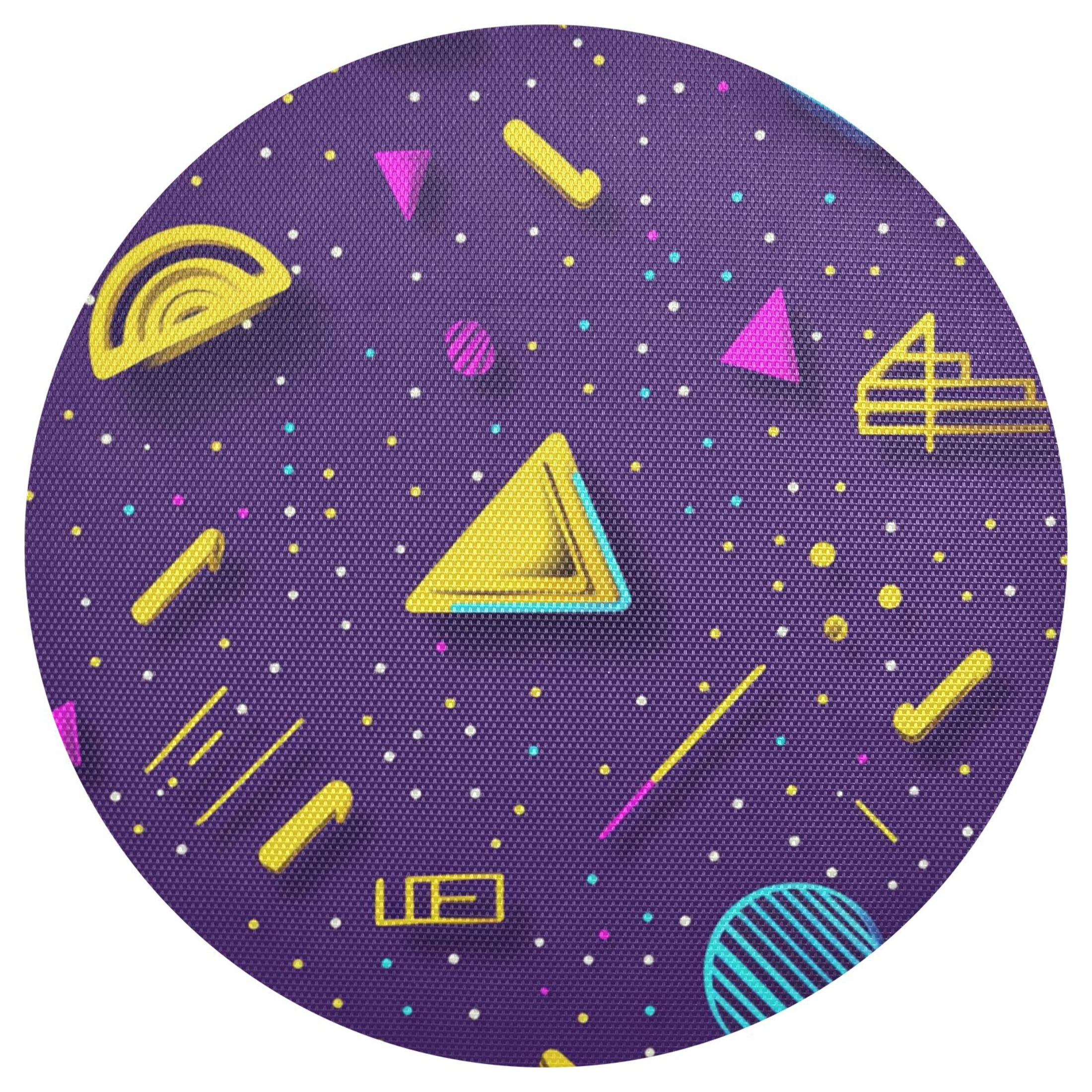 Colorful Geometric Shapes 6-Piece 15.4in Durable PVC Plate Mats, Heat ...