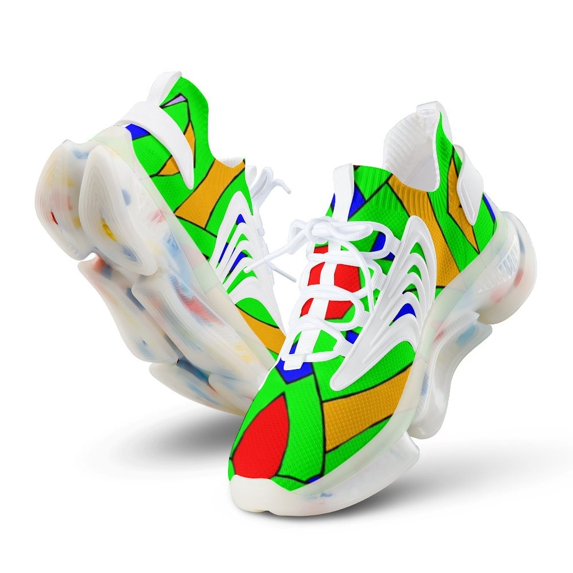 Colorful Geometric Symmetrical Pattern Design Walking Shoes for Men ...
