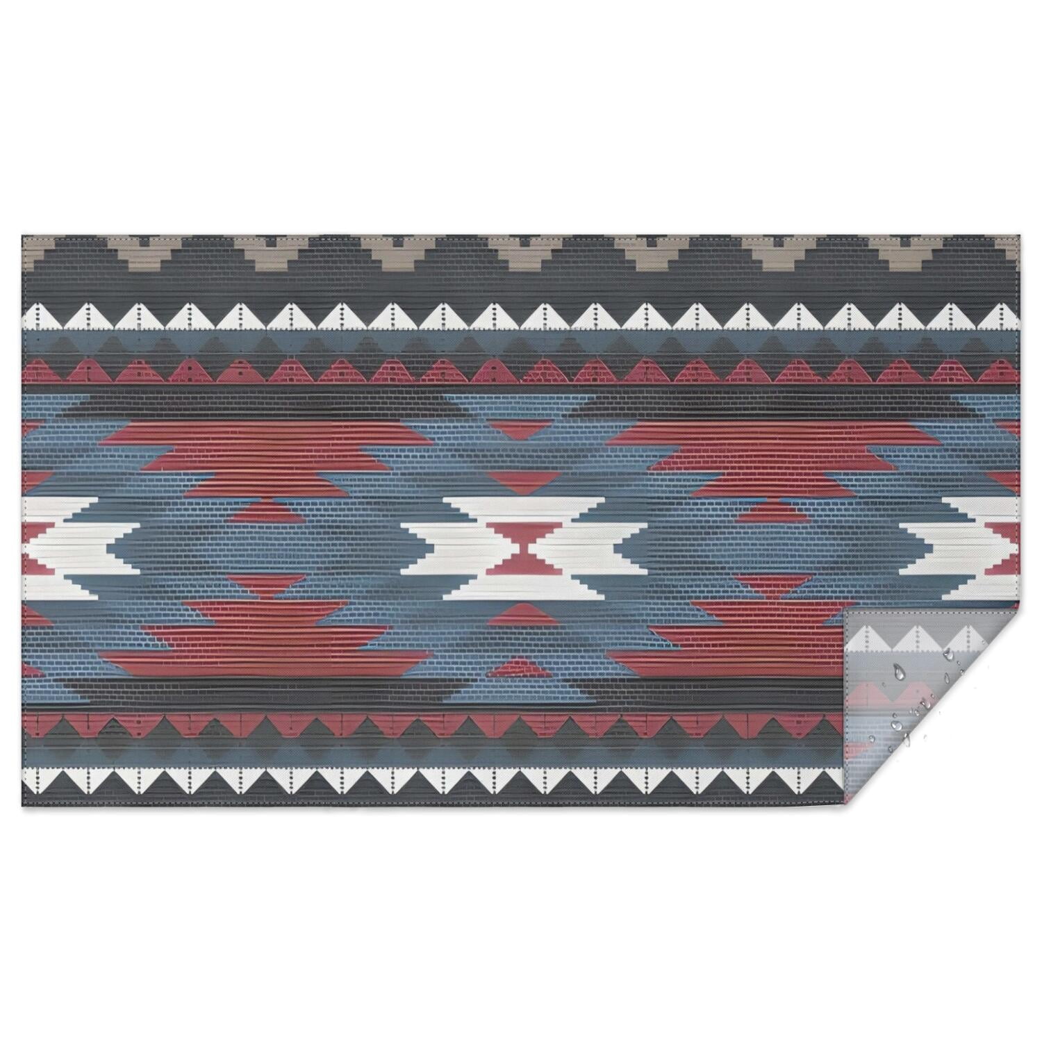 Colorful Geometric Triangle Chevron Pattern Rectangle Tablecloth 60 ...