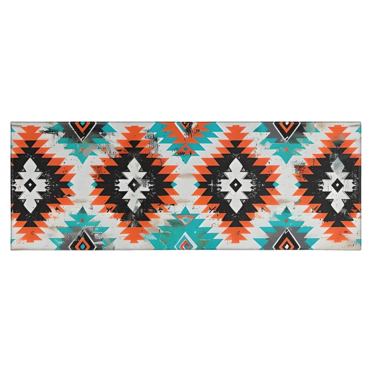 Colorful Geometric Triangle Diamond Pattern Kitchen Rug Mat,Kitchen ...