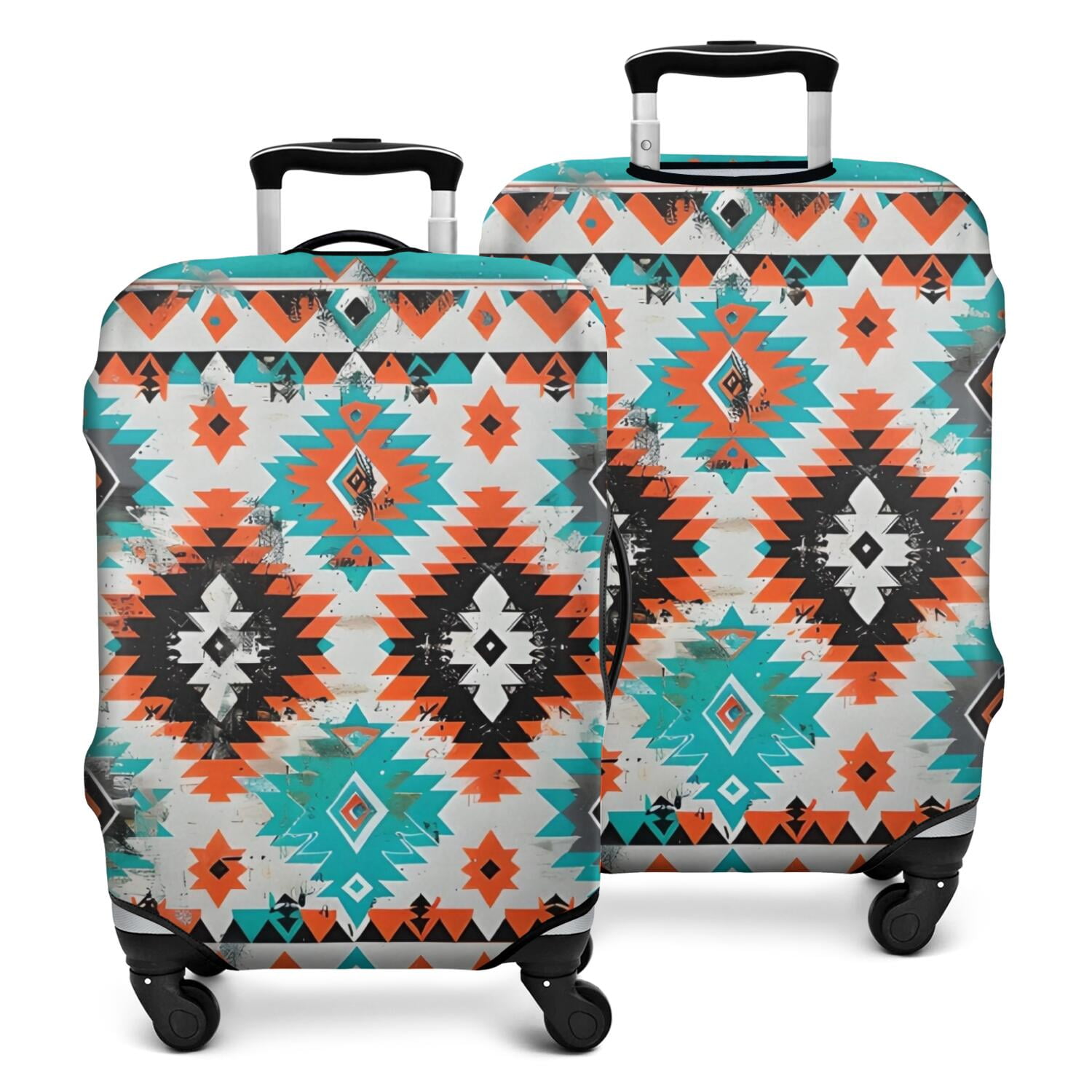Colorful Geometric Triangle Diamond Pattern Luggage Cover Fashion ...