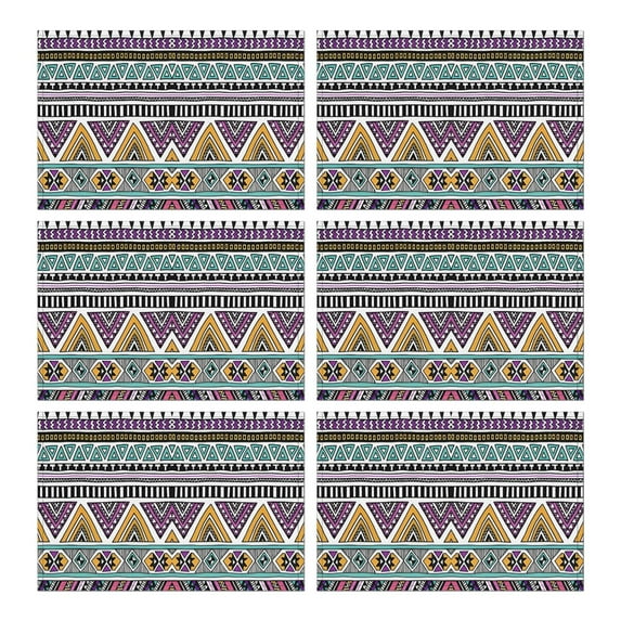 Colorful Geometric Triangle Diamond Pattern Summer Placemats Table ...