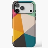 Colorful Geometric Triangles 2012 Retro Polygon Case for iPhone 11 12 ...