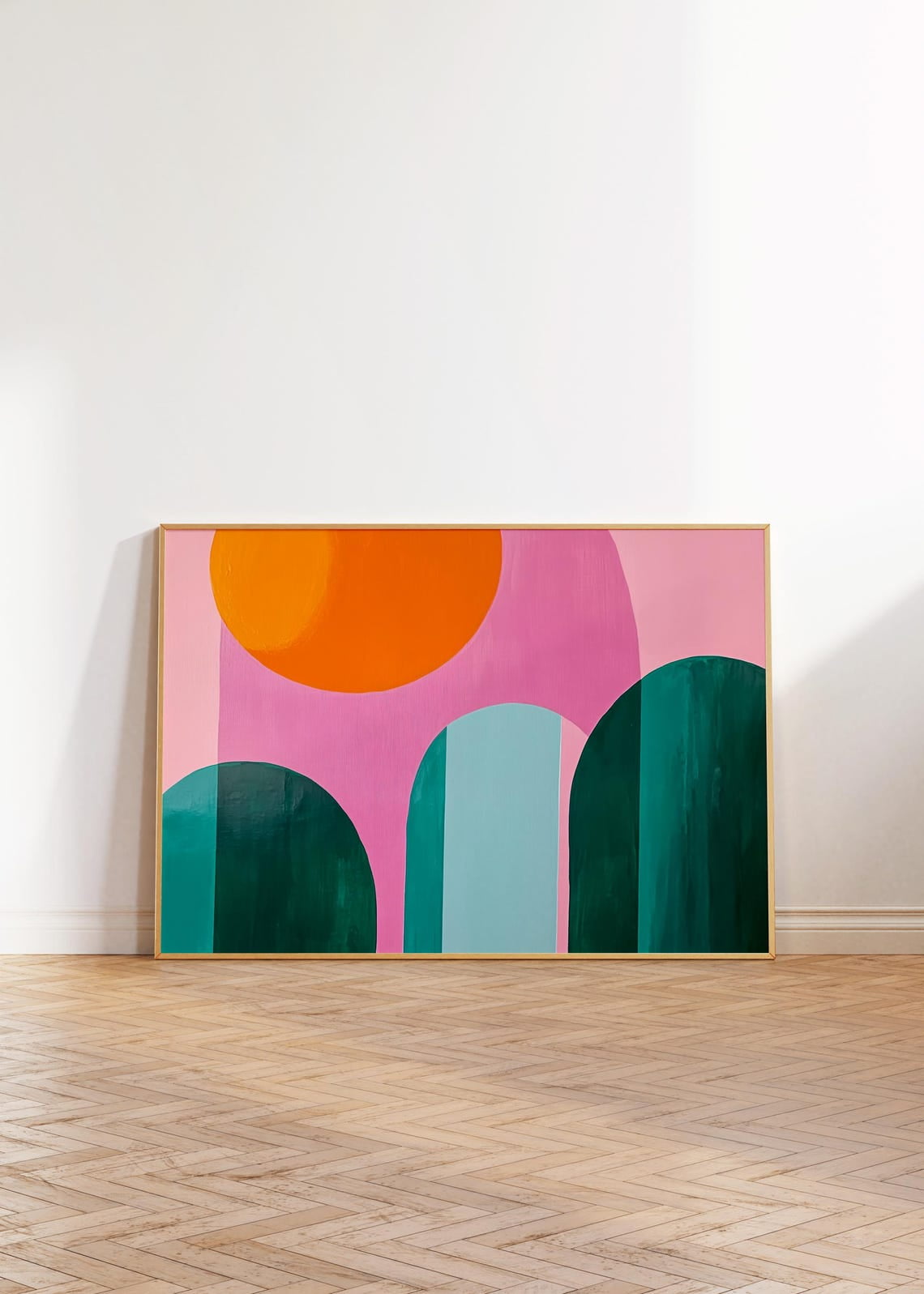 Colorful Geometric Wall Art, Abstract Bright Art Print, Geometric ...