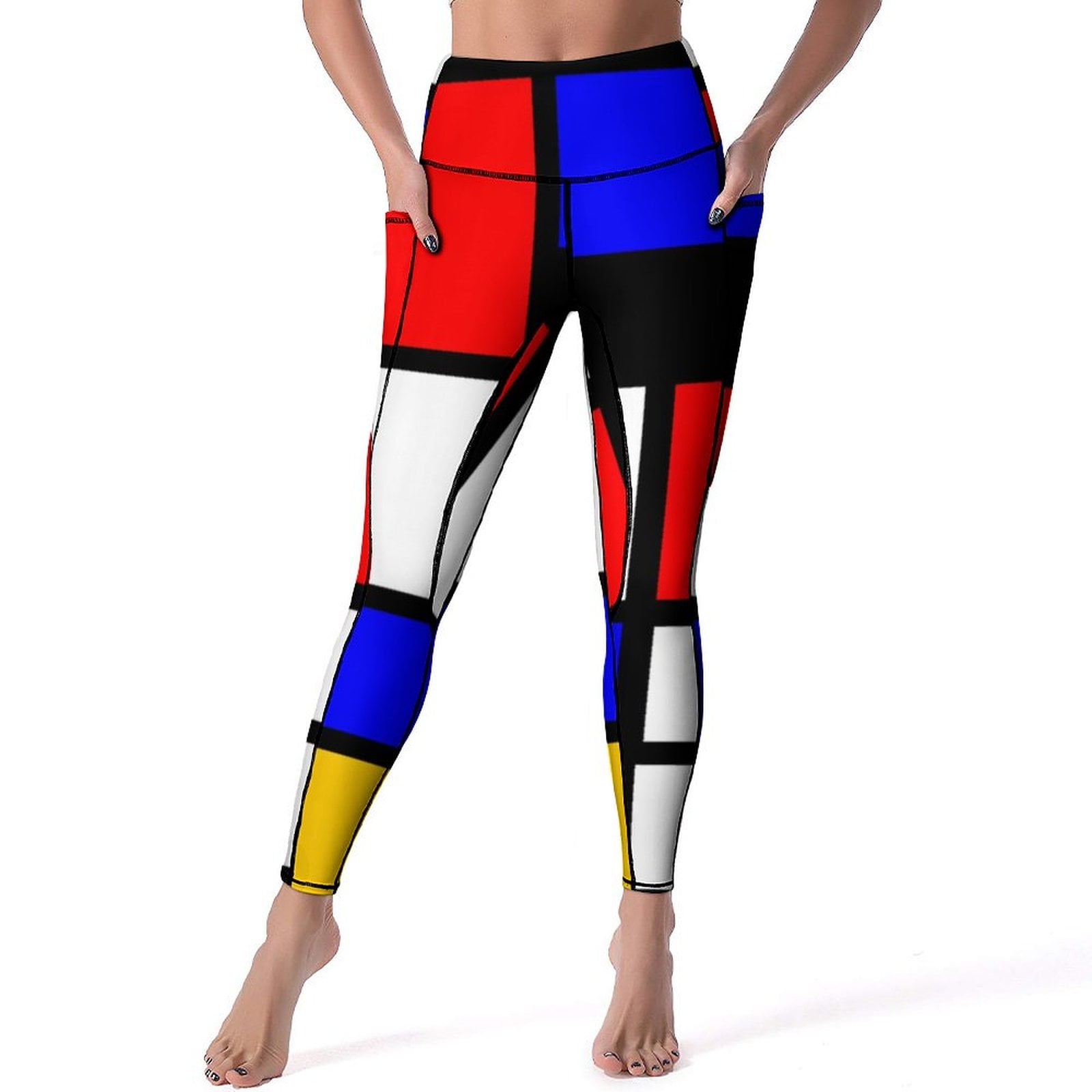 Colorful Geometric Yoga Pants Sexy Stained Glass Print Graphic Leggings ...