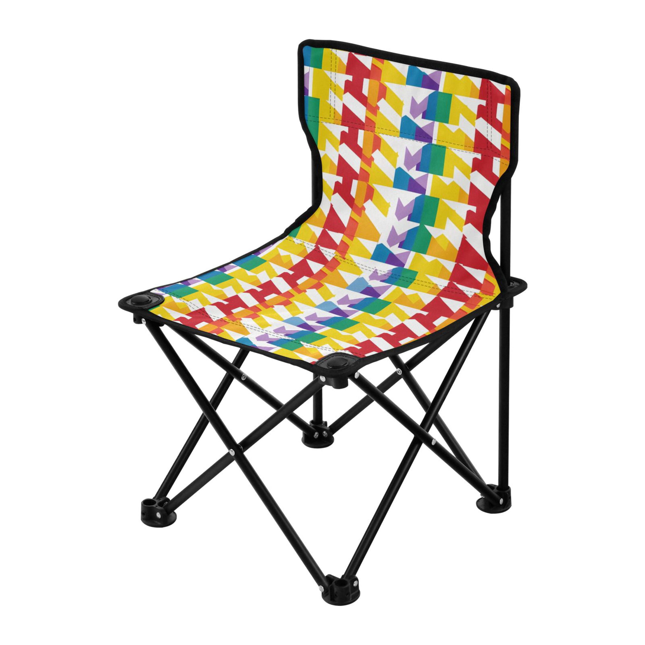 Colorful Geometry Portable Camping Chair Outdoor Folding Beach Chair ...