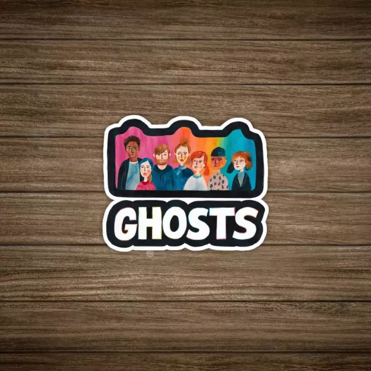 Colorful Ghosts Sticker - Unique Watercolor Portrait Of Diverse ...