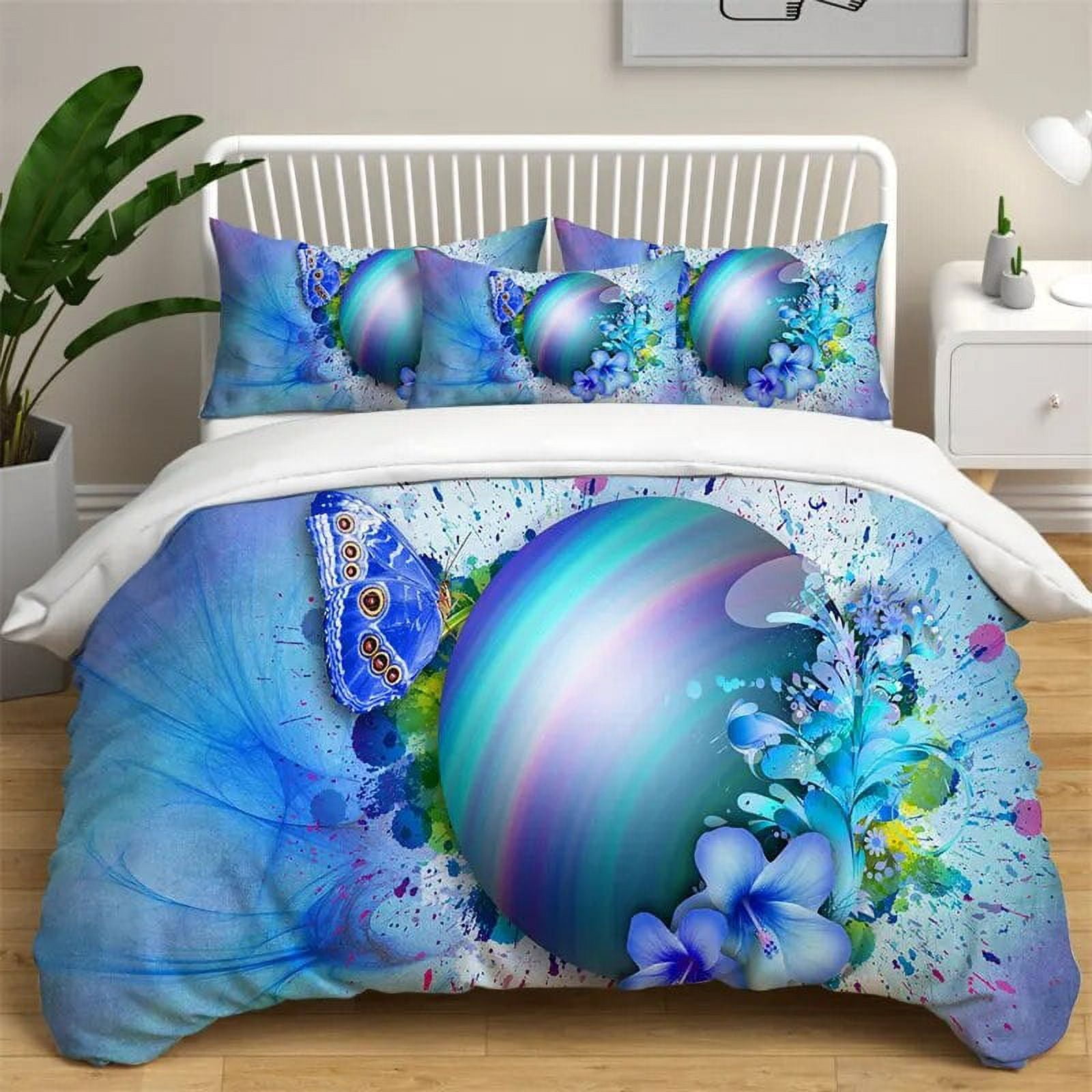 Colorful Glass Ball Duvet Cover Microfiber Print Bedding Set King Size ...